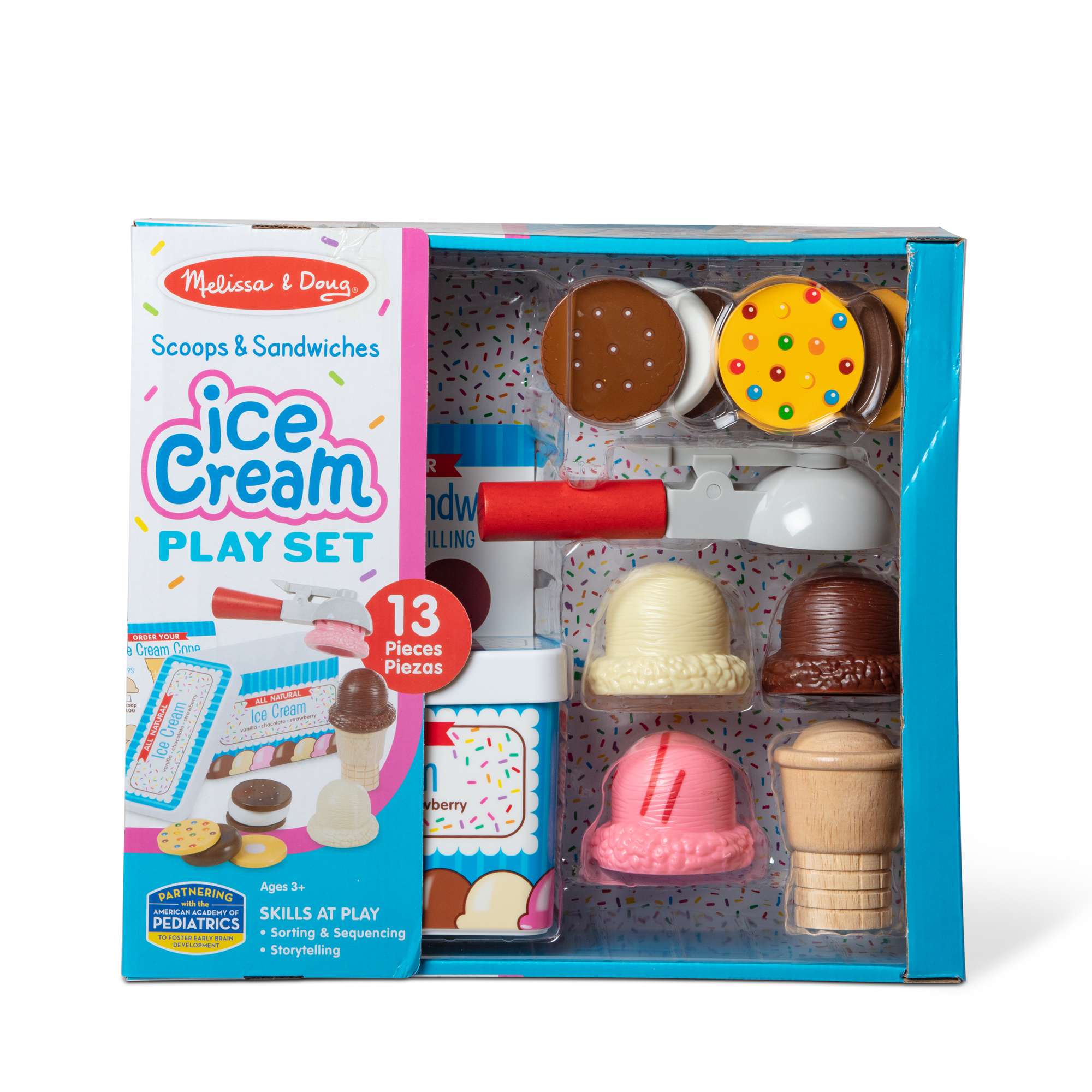 Product: Scoops and Sandwiches 13-Piece Ice Cream Play Food Set