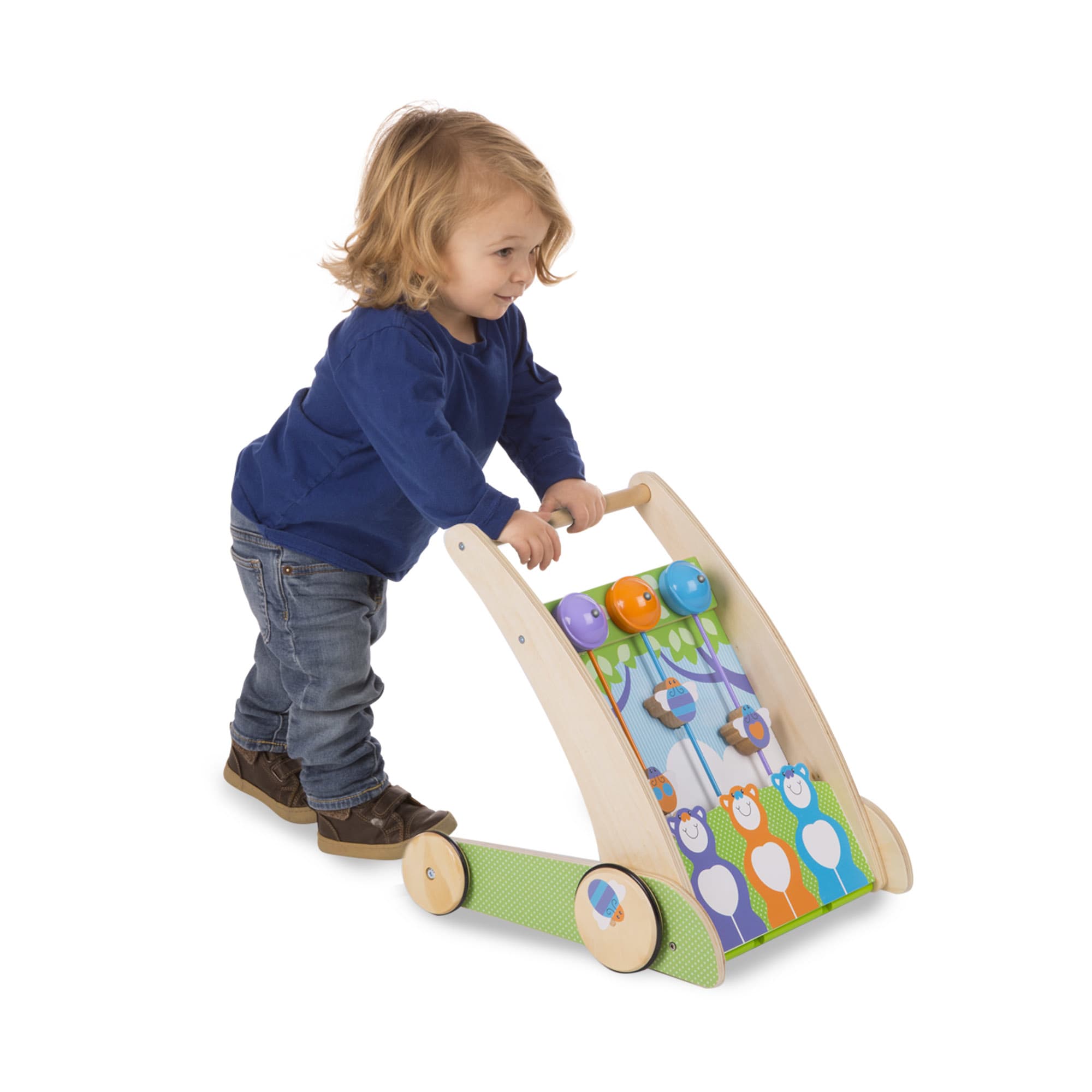 Product: First Play Wooden Ring and Ding Forest Friends Push Toy