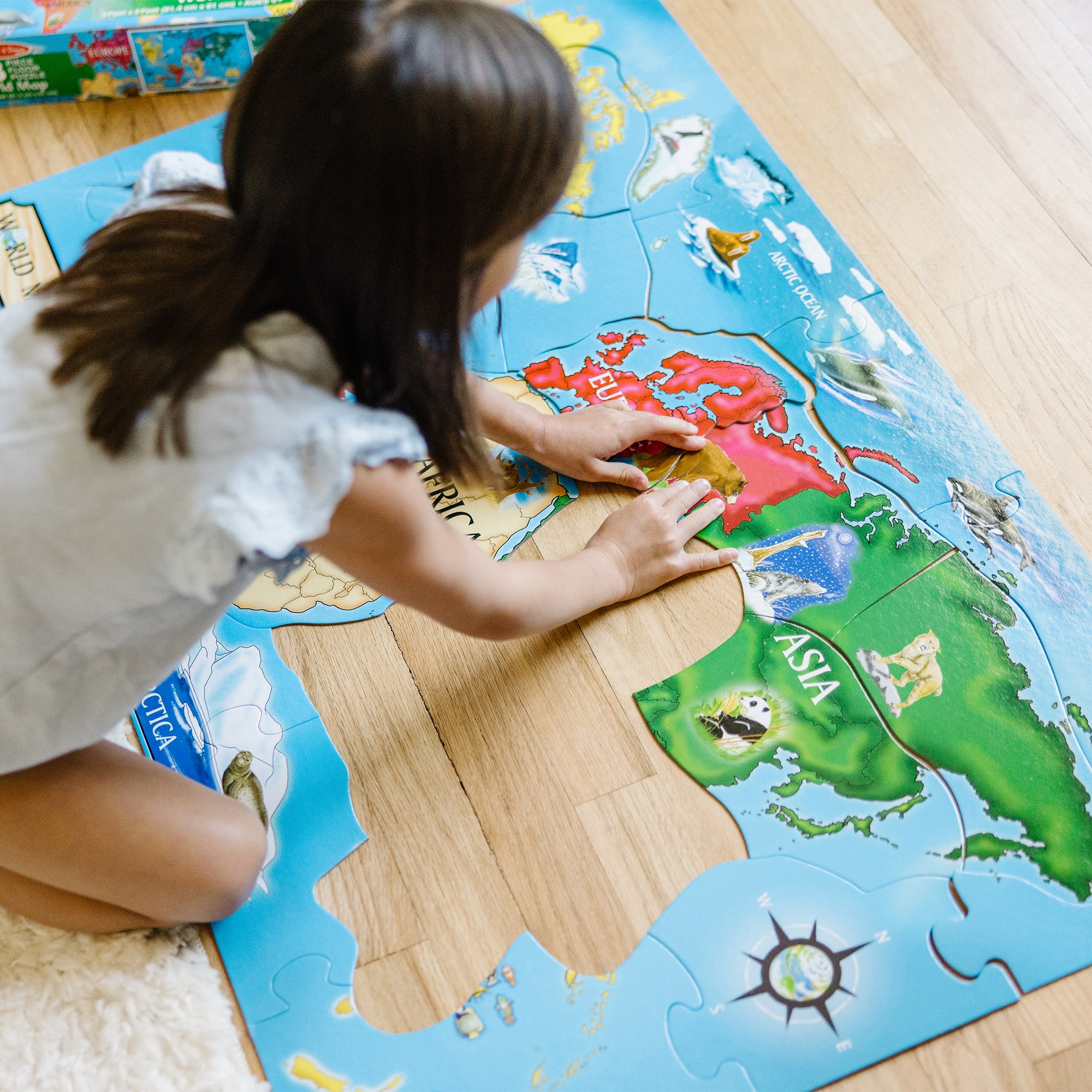 Product: World Map Floor Puzzle - 33 Pieces
