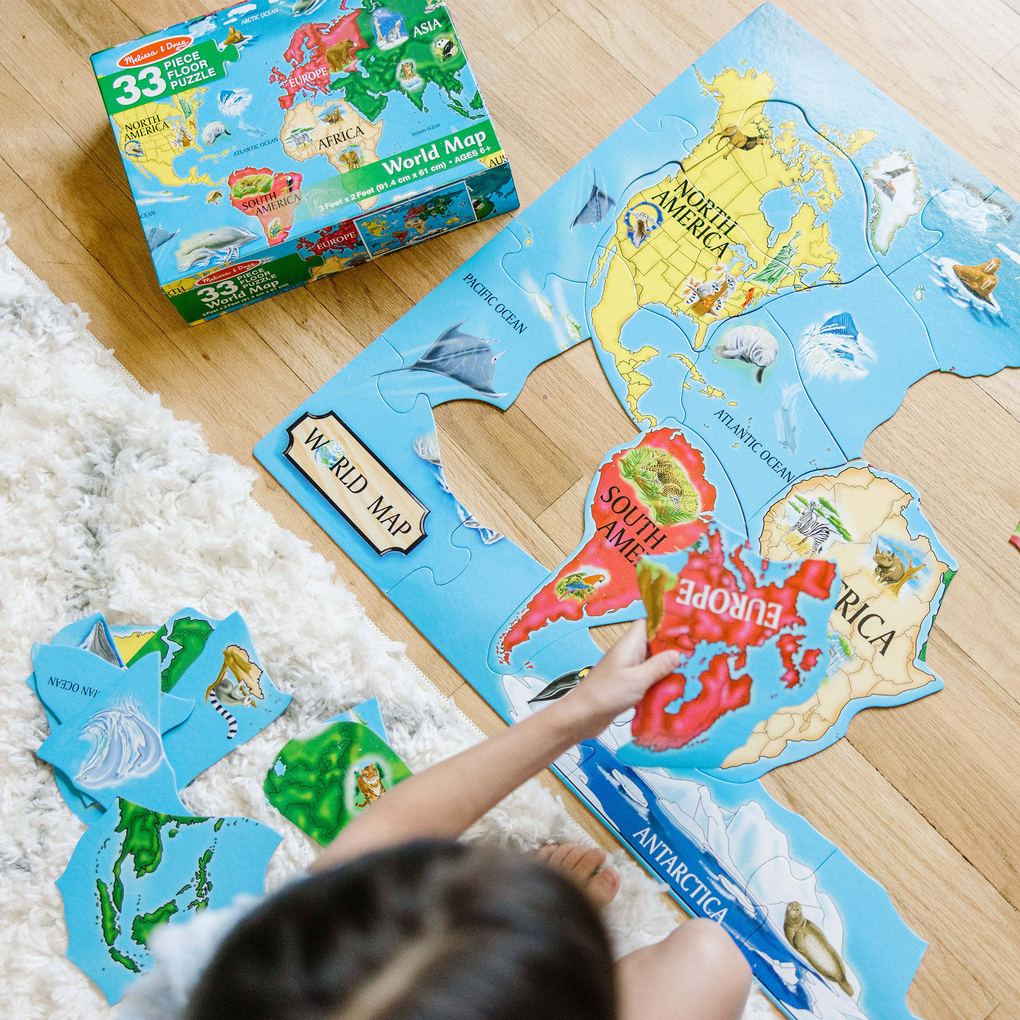 Product: World Map Floor Puzzle - 33 Pieces