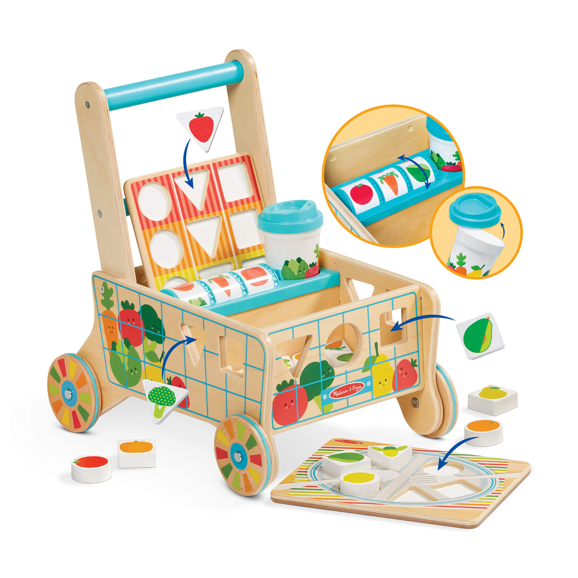 Toy Spotlight Shape Sorting Grocery Cart